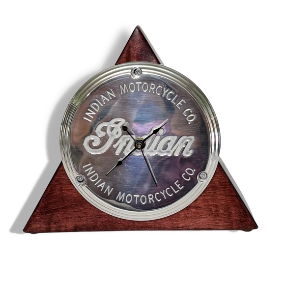 8.5” | Accents | Rare Vintage Indian Motorcycle Co Chrome Wood Desk ...